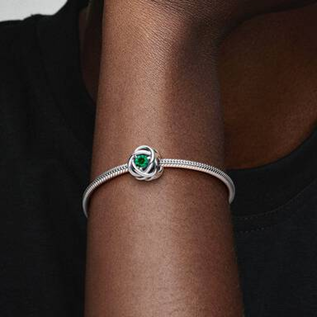 May Birthstone Eternity Circle Charm – Adams Jewellers
