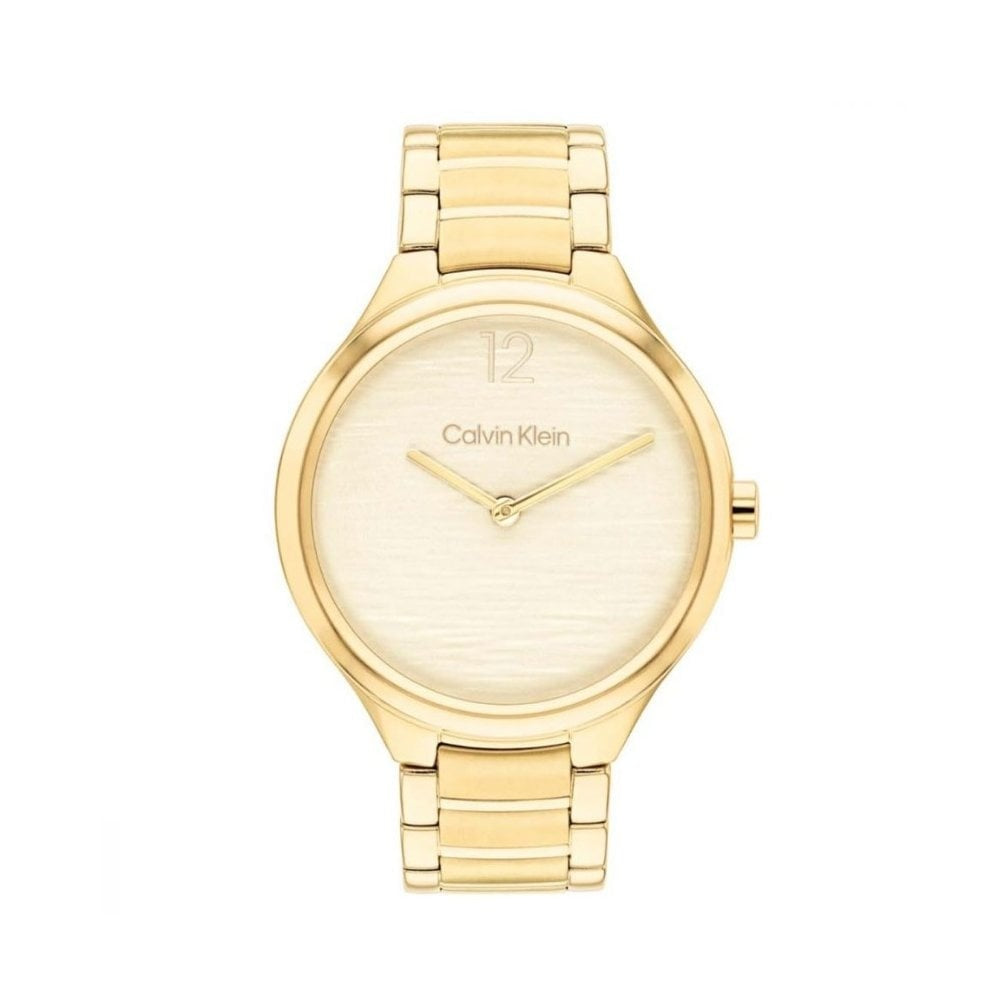 Calvin Klein Ladies Delight Gold Stainless Steel Watch – Adams Jewellers