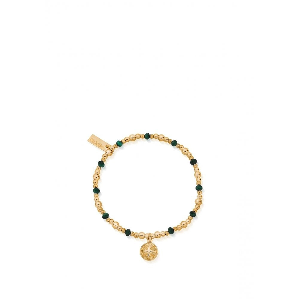 chlobo gold on silver tranquil journey malachite bracele