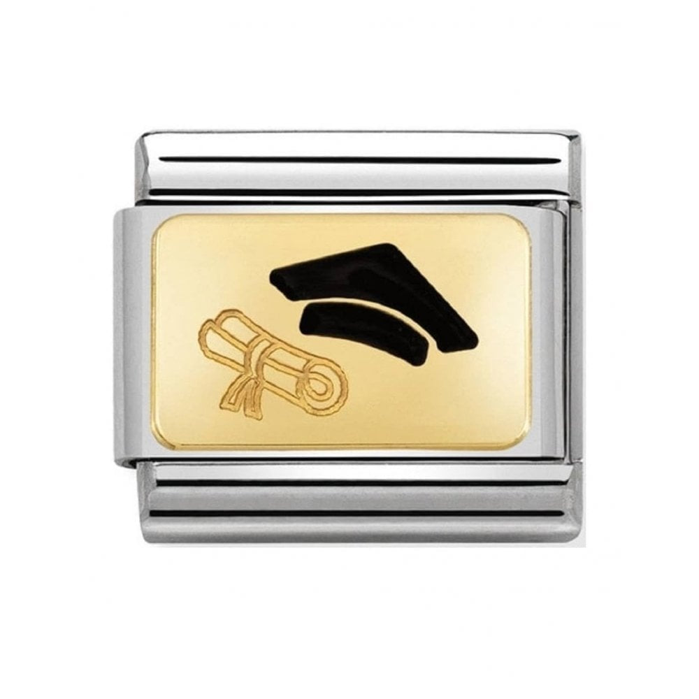 nomination classic gold graduation cap charm