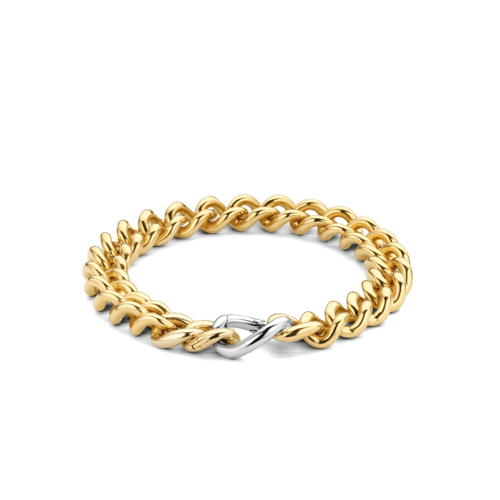MILANO GOLD ON SILVER CURB BRACELET – Adams Jewellers