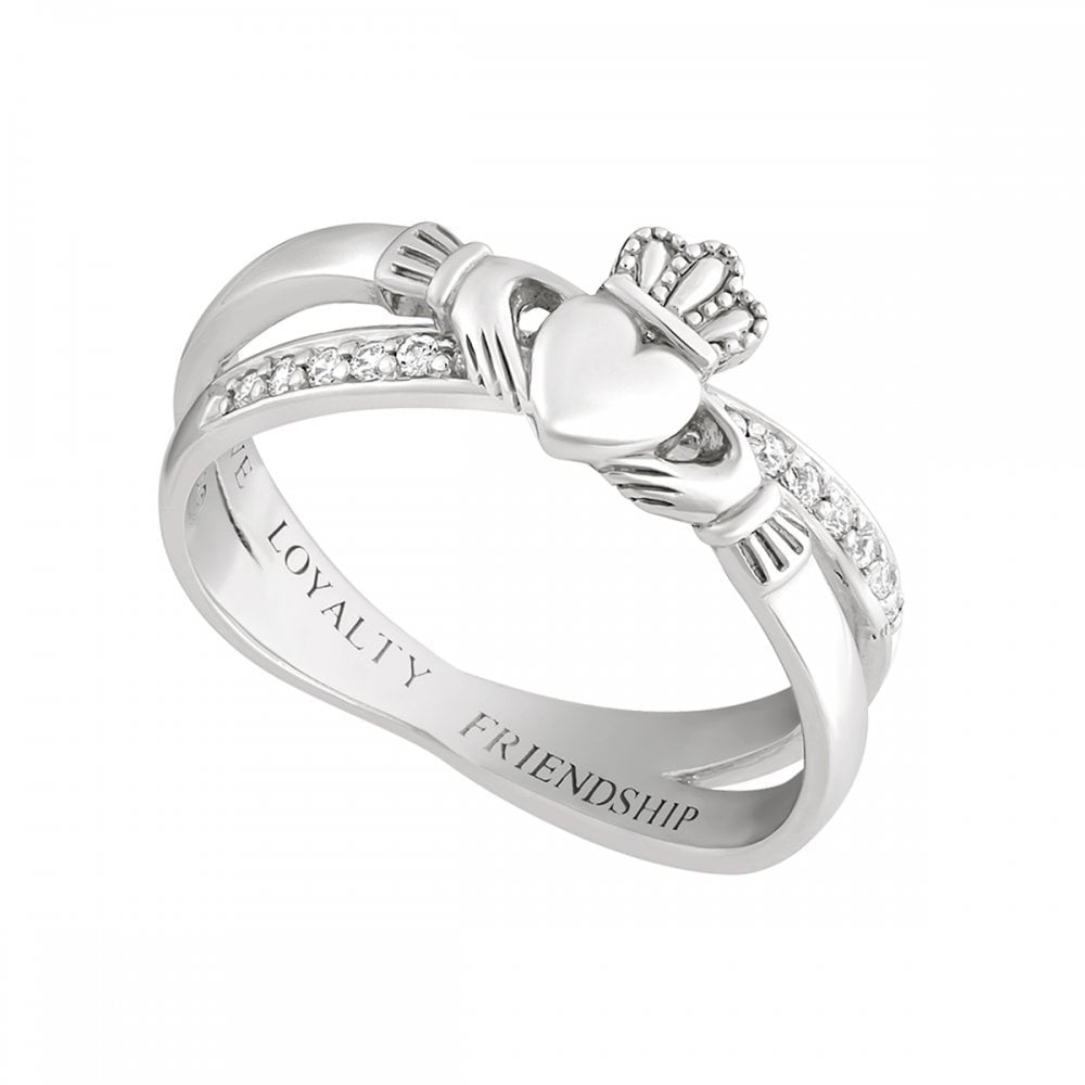SOLVAR SILVER CLADDAGH KISS RING – Adams Jewellers