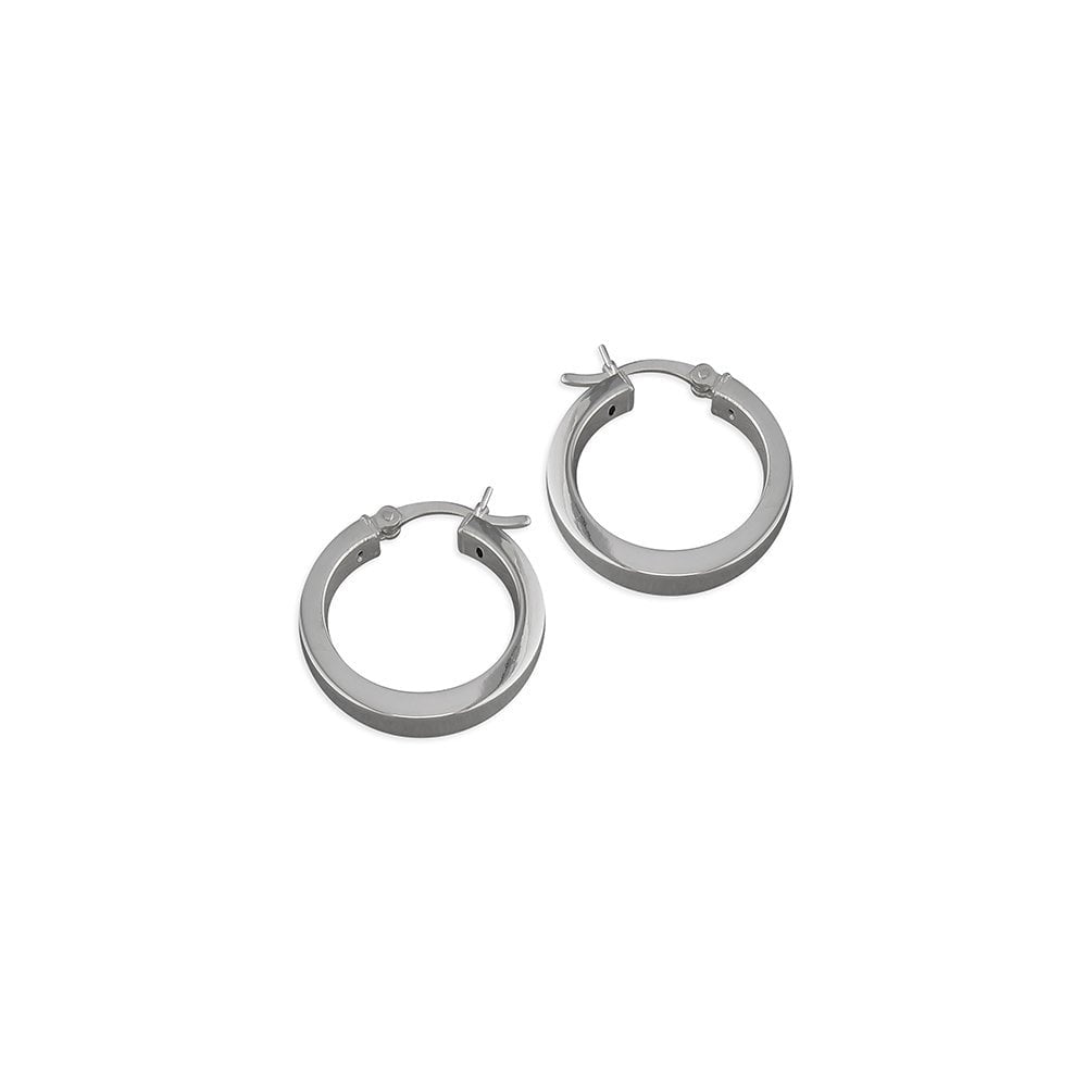 STERLING SILVER SQUARE TUBE CREOLE HOOP EARRINGS – Adams Jewellers
