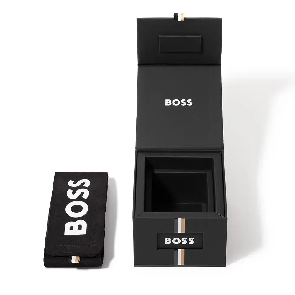 BOSS RECTANGULAR BLACK DIAL GENTS STAINLESS STEEL WATCH – Adams Jewellers